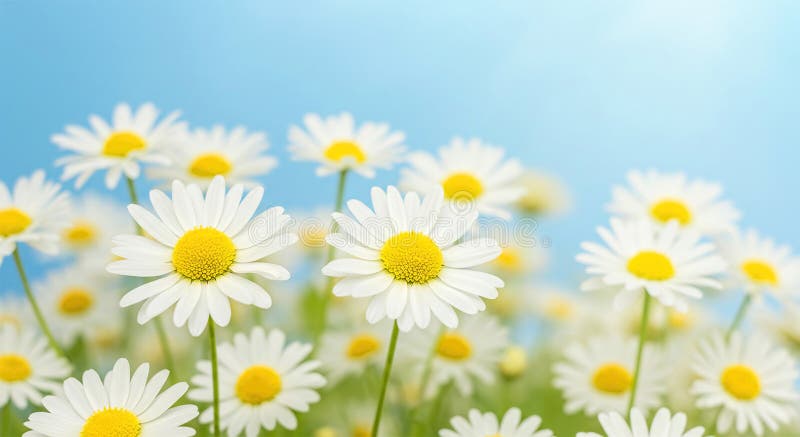 Spring Daisy Flowers Background Banner Stock Illustration ...