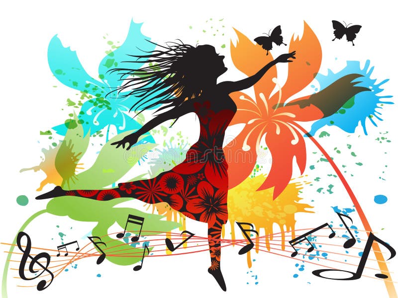 Spring dancing stock vector. Illustration of backdrop - 22273459