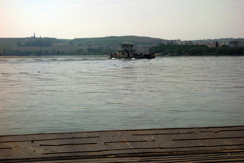 Spring on the Danube River. Stock Photo - Image of ferry, destinations ...