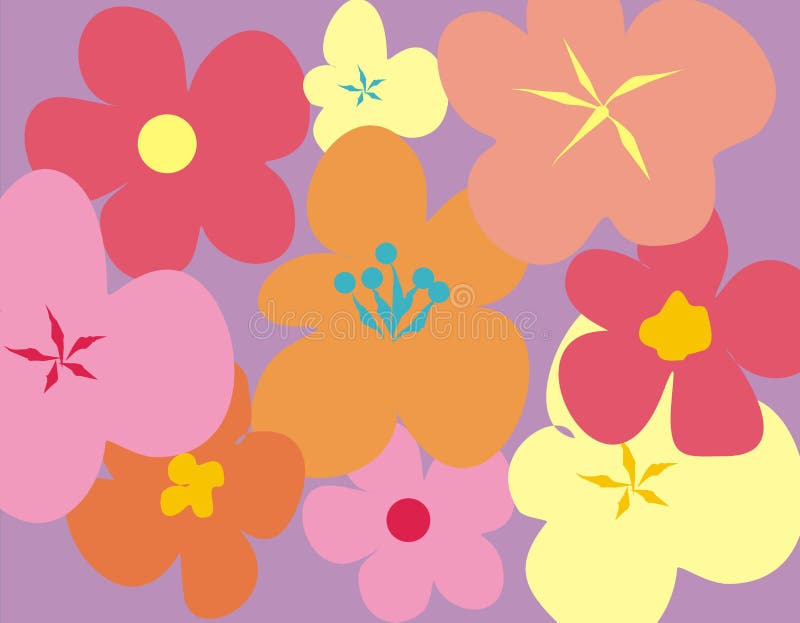 FLOWER PATTERN WALLPAPER stock illustration. Illustration of petals ...