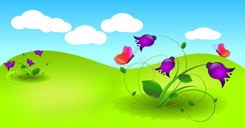 Spring day stock illustration. Illustration of blue, green - 38683242