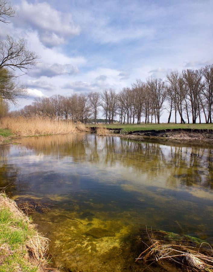Spring day on the river stock image. Image of landscape - 117898763