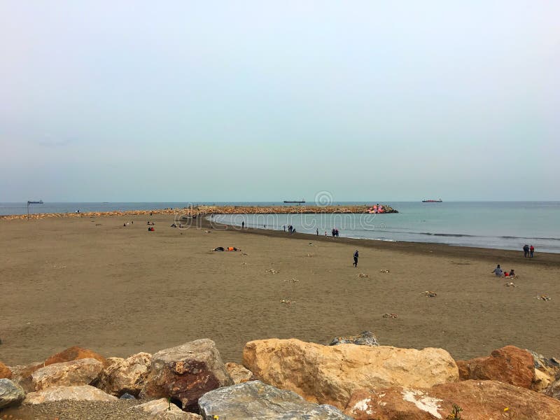 A Spring Day at Sablettes Beach of Algiers Stock Image - Image of city ...
