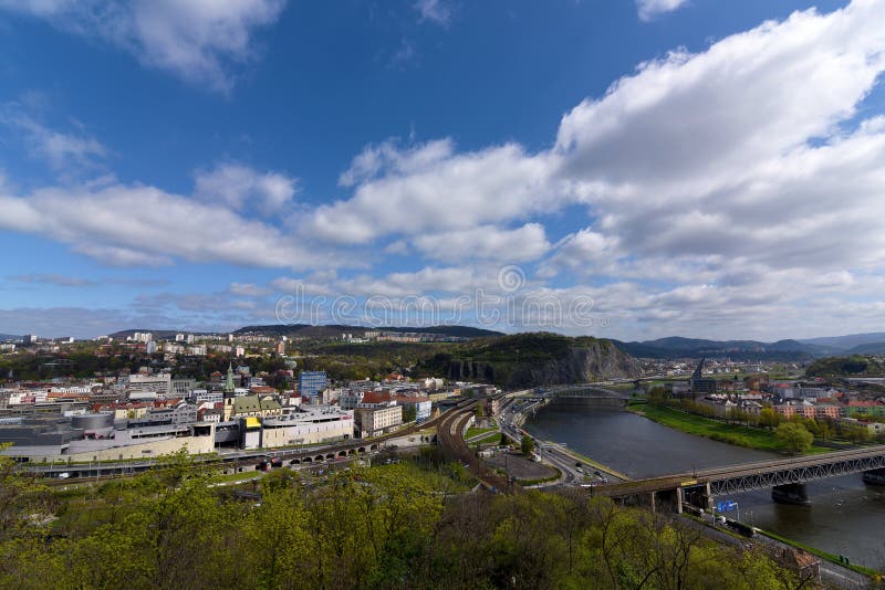 Spring Day in Usti Nad Labem Editorial Photo - Image of housing ...