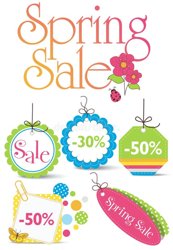 Spring Design Elements stock vector. Illustration of gift - 19424953