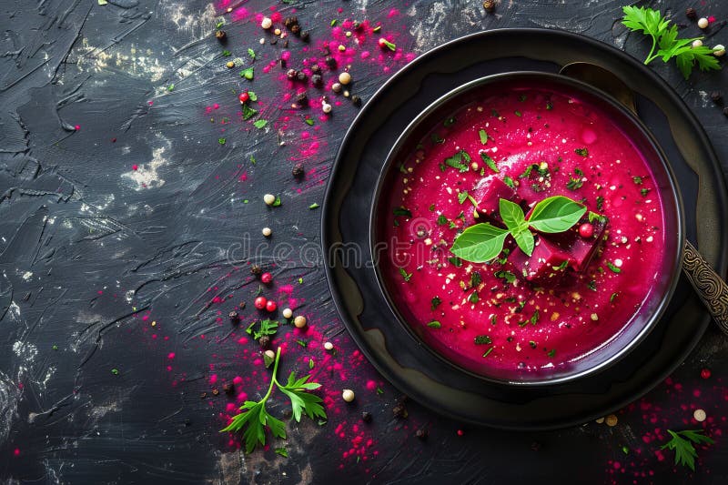 Spring Detox Beetroot Soup, Beet Root Borscht Bowl, Beetroot Soup, Copy ...