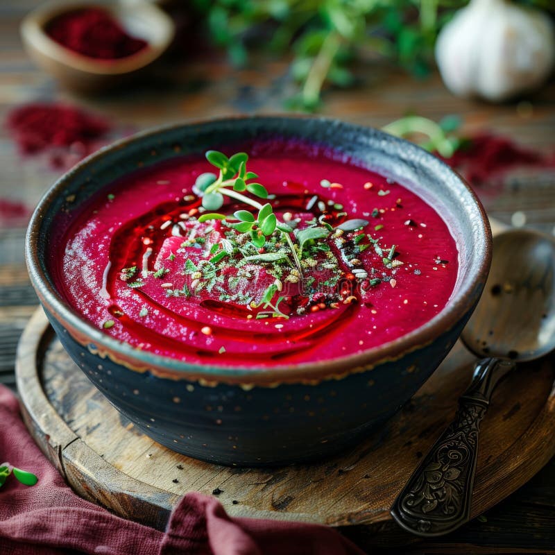 Spring Detox Beetroot Soup, Beet Root Borscht Bowl, Beetroot Soup, Copy ...