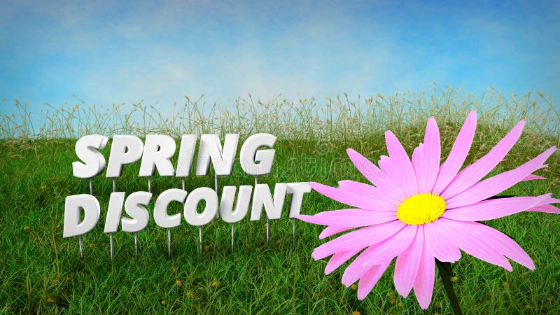 Spring Discount Background Template Stock Illustration - Illustration ...