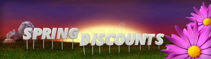 Spring Discounts Background Template Stock Illustration - Illustration ...