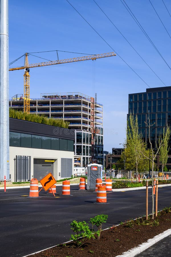 Spring District, New Construction, Working Crane, and Road Closures ...