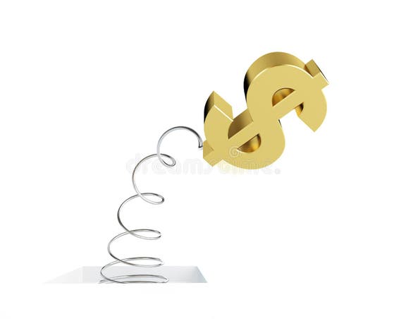 Spring is the dollar stock illustration. Illustration of sign - 25463125