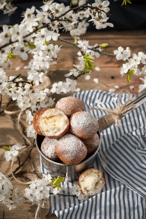 Spring donuts stock image. Image of spring, close, table - 246565419