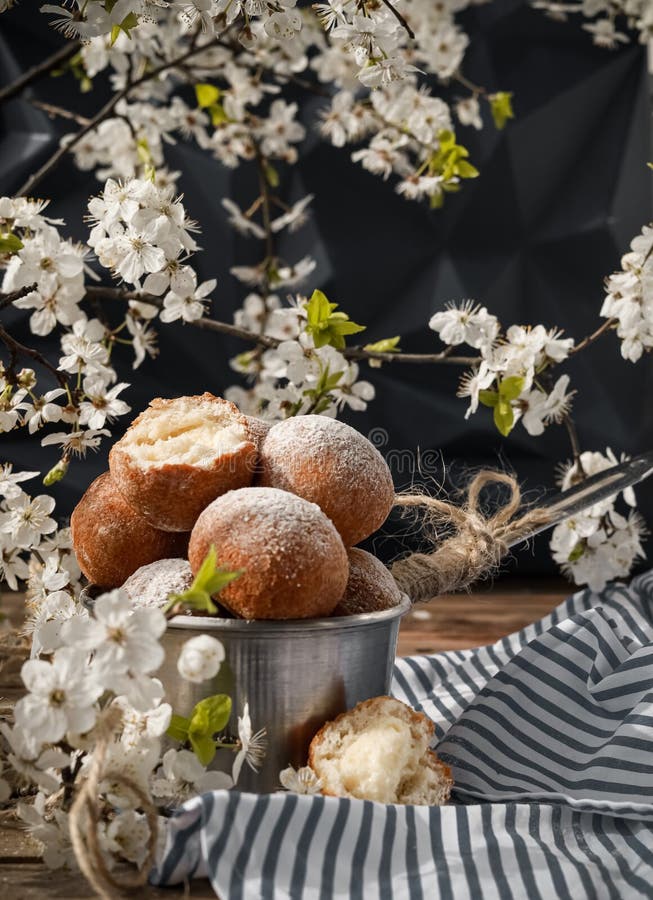 Spring donuts stock photo. Image of close, donuts, table - 246565422
