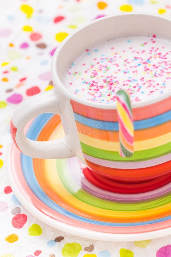 Spring Drink Vanilla Milkshake Sprinkles Stock Photo - Image of lunch ...