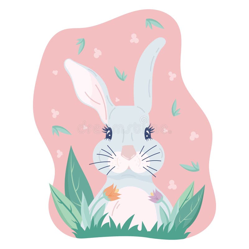 Spring Easter Character Concept, Easter Sticker Rabbit, Rabbit ...