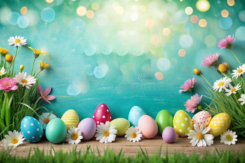 Spring Easter Digital Background for Photographers Stock Illustration ...