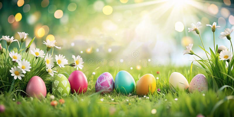 Spring Easter Digital Background for Photographers Stock Illustration ...