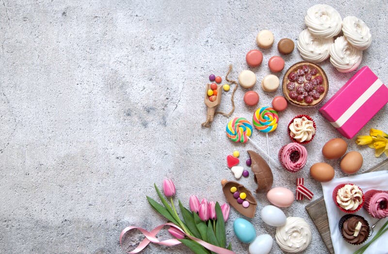 Spring Easter Food Bakery Selection Stock Image - Image of shabby ...