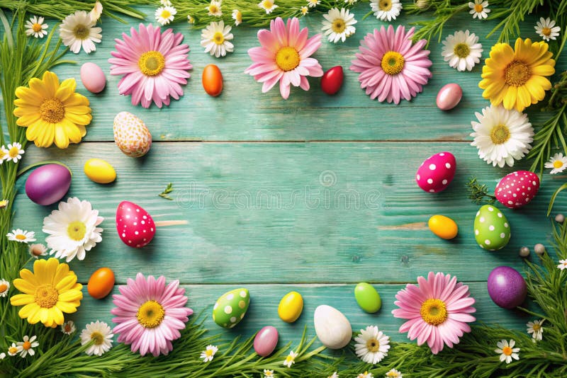 Spring and Easter Greeting Card Design Stock Illustration ...