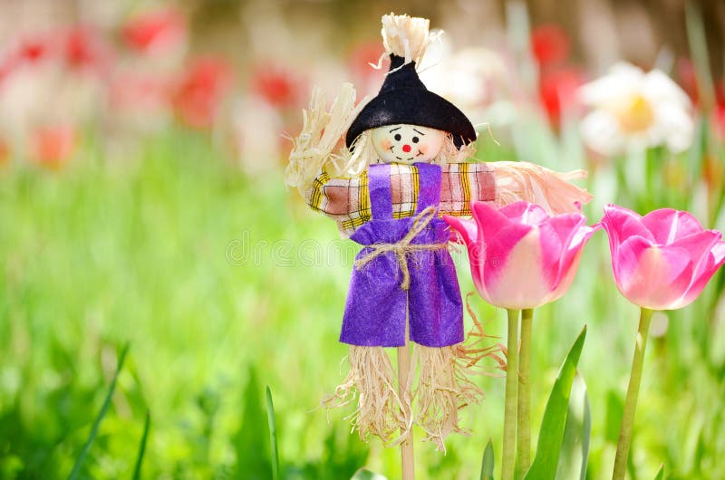 Spring easter scarecrow stock image. Image of easter - 38671919