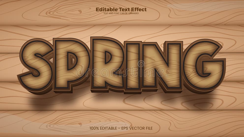 Spring Editable Text Effect in Modern Trend Style Stock Vector ...