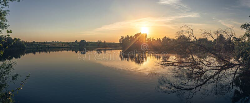 Spring evening landscape stock image. Image of landscape - 234955337