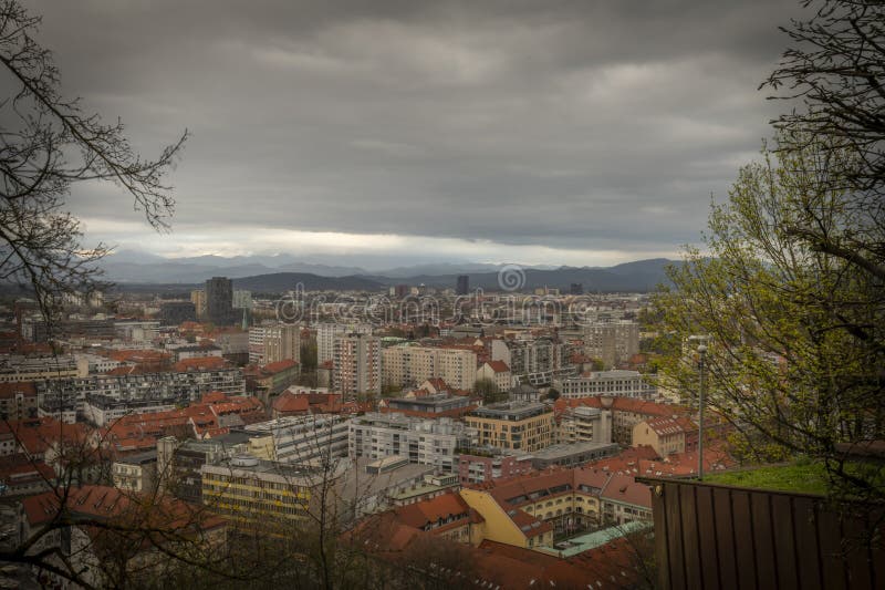 Spring Evening View for Main Old Square in Ljubljana 03 31 2023 ...