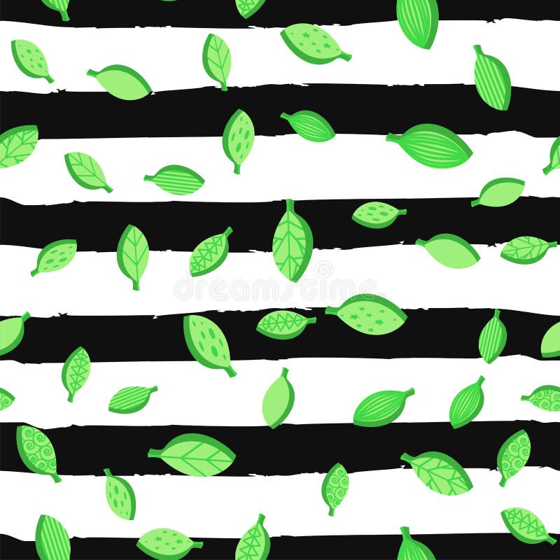 Spring Falling Leaves Color Seamless Vector Pattern Stock Illustration ...