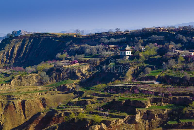 Spring farmland china stock image. Image of mountain - 28395535