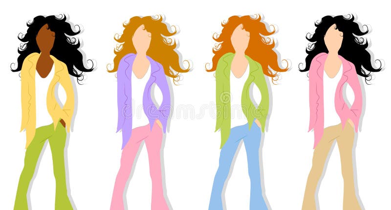 Spring Fashion Models 3 stock illustration. Illustration of brown - 4750238