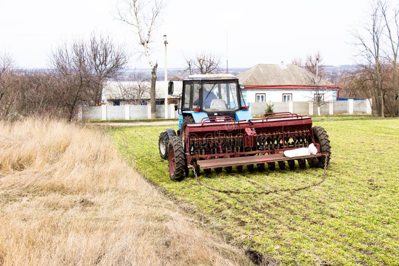 Spring Feeding of Winter Wheat with Fertilizer Ukraine Editorial Stock ...
