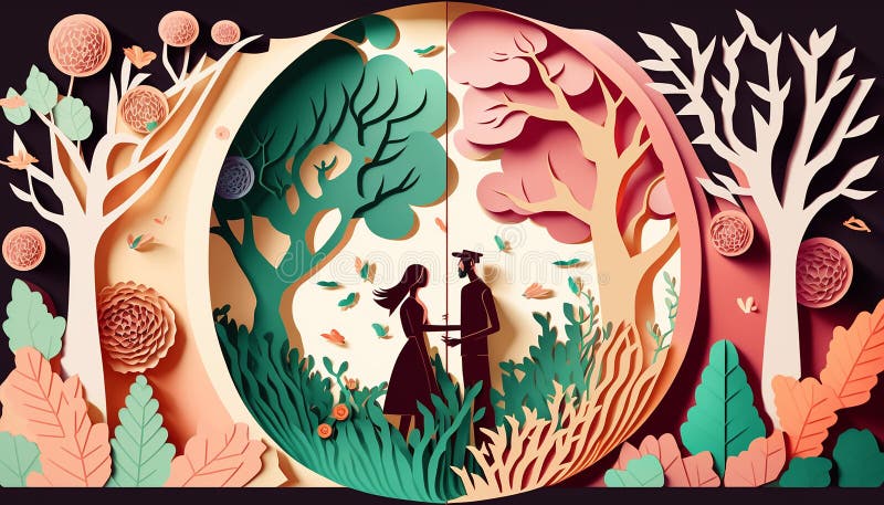 Spring Fever Illustration of Romance and Love. Generative AI Stock ...