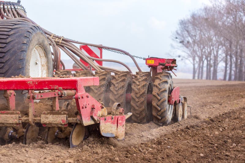 Spring field works stock photo. Image of autumn, plowed - 51812500