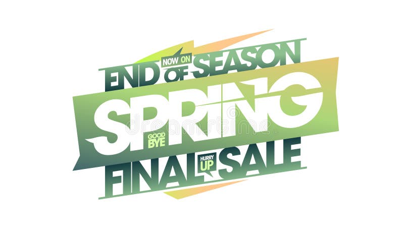 Spring Final Sale, End of Season, Poster or Banner Stock Vector ...