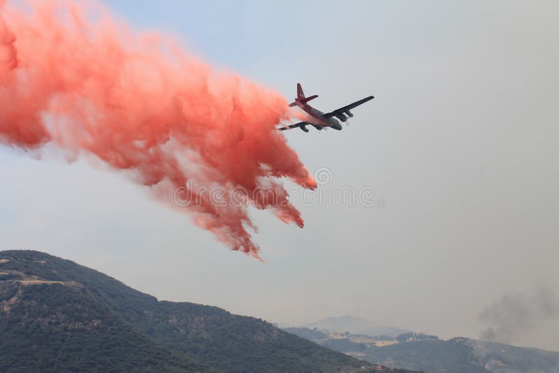 Spring Fire ~ 2013 ~ Fire Retardant Drop #5 Stock Photo - Image of ...