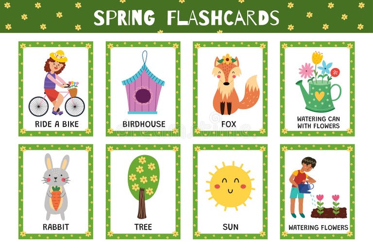 Spring Flashcards Stock Illustrations – 58 Spring Flashcards Stock ...