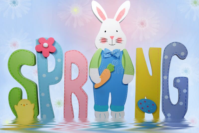 Spring Word Cloud with Flowers Stock Illustration - Illustration of ...