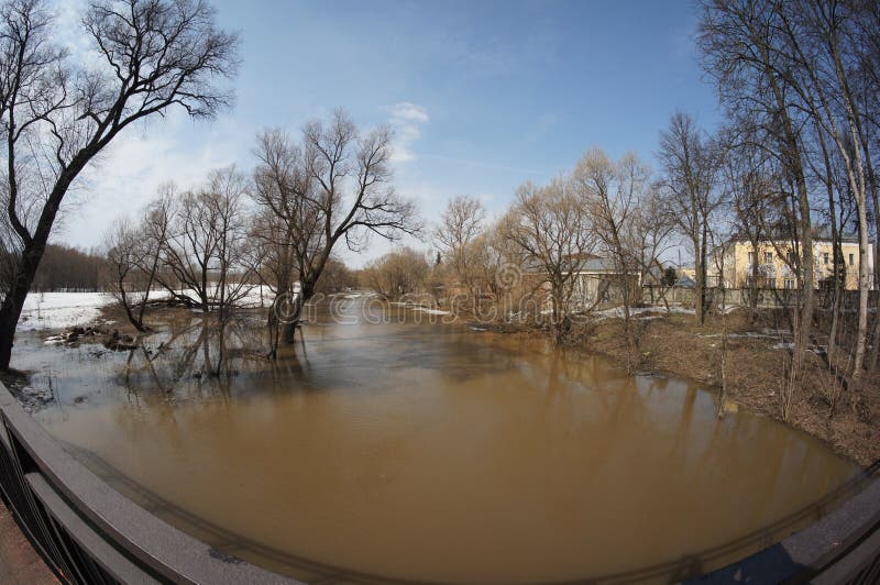 Spring flood stock image. Image of scene, frost, landscape - 30654931