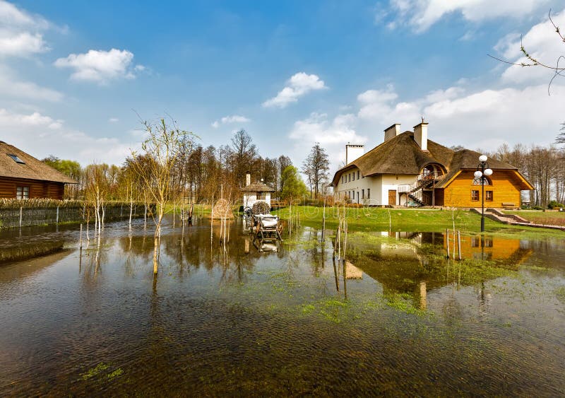 Spring Flood of the River Lesnaya Stock Image - Image of brest ...