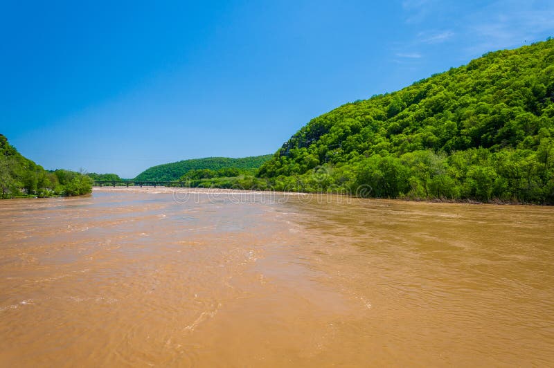 Spring Flooding on the Potomac River in Harper S Ferry, West Virginia ...