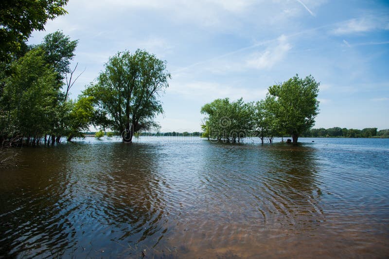 Spring Flooding in the Village Stock Photo - Image of hurricane, water ...