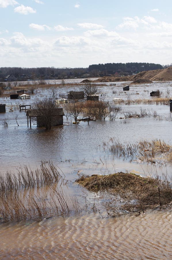 Spring floods stock image. Image of april, reflection - 30713715
