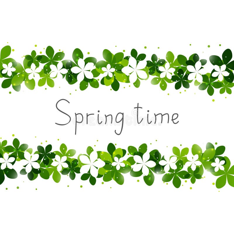 Spring floral border stock vector. Illustration of decorative - 67331104