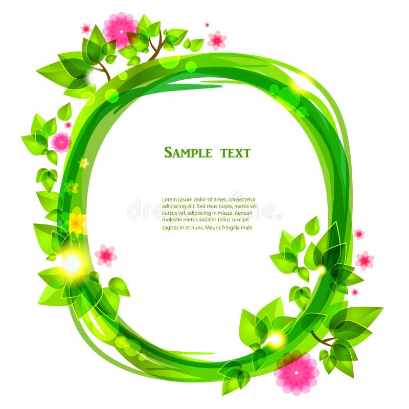 Spring floral frame stock illustration. Illustration of forest - 62882968