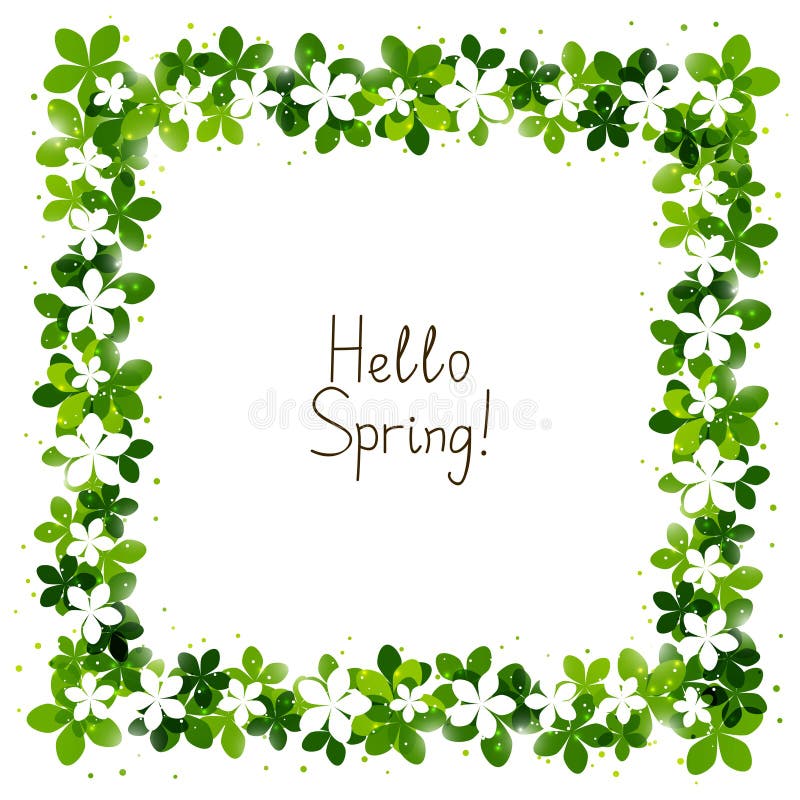 Spring floral frame stock vector. Illustration of decoration - 67330794