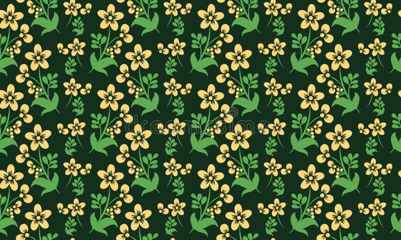Spring Floral Pattern Background, with Unique Leaf and Floral Design ...