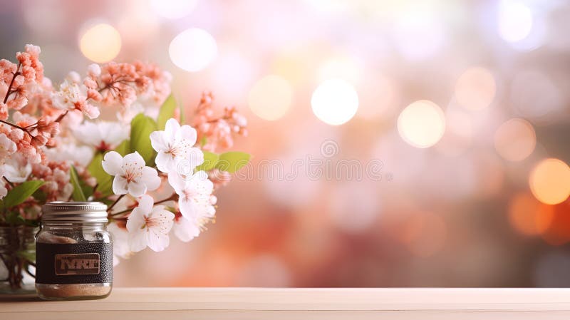 Spring Floral PPT Background, Artistic Blurry Design Stock Illustration ...