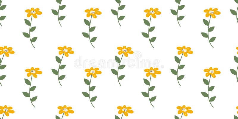 Spring Floral Repeating Design for Print. Flat Summer Vector Texture ...