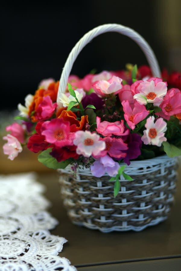 Spring flower basket stock image. Image of basket, bouquet - 24194679