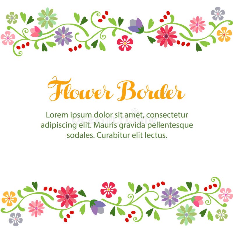 Spring Flower Border, Flower Border and Frame Stock Vector ...